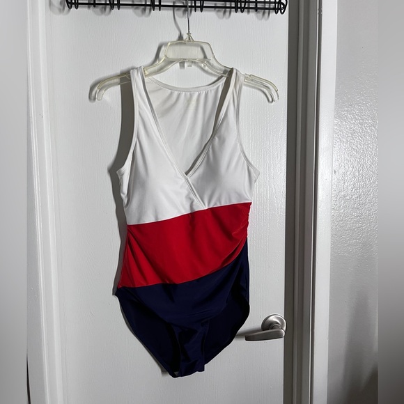 Swim | Spectacular Colorblock One Piece Swimsuit Red White And Blue ...